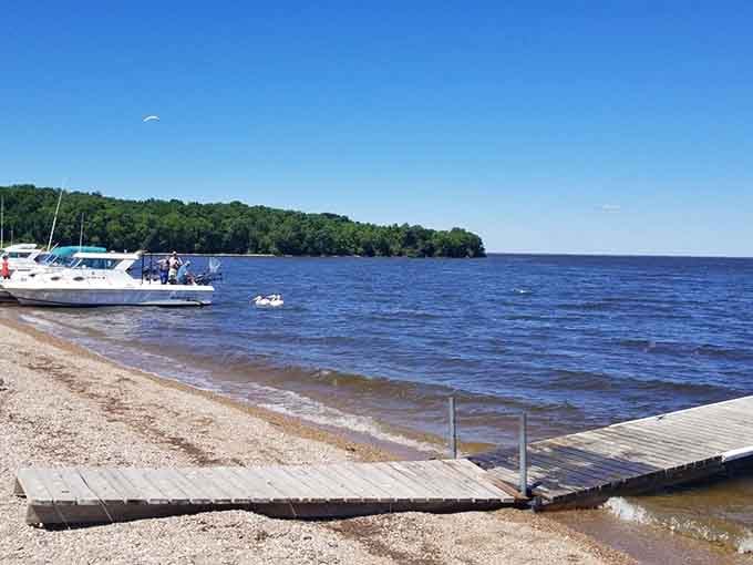 The kind of shoreline that makes you forget you're not on some exotic island vacation.