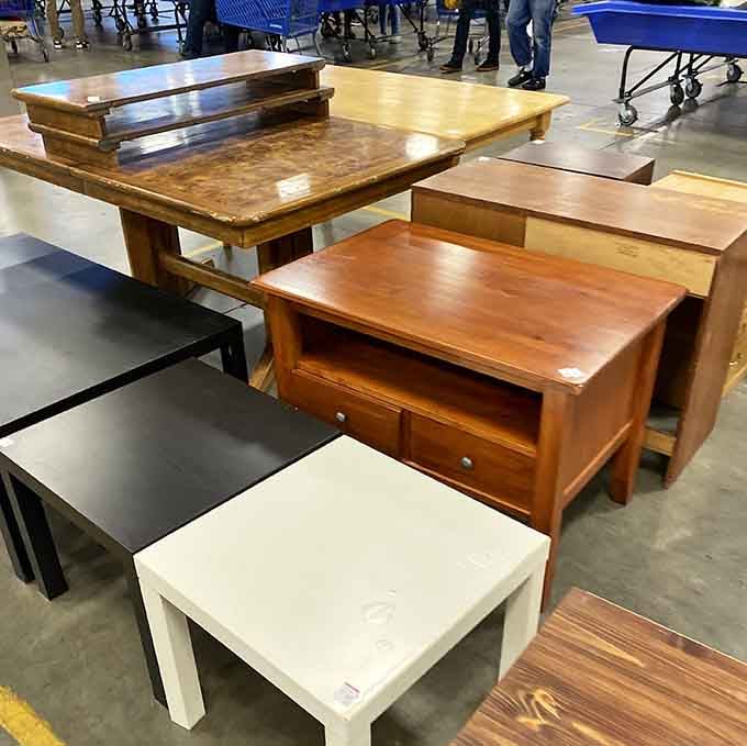 Solid wood tables at outlet prices, because your living room deserves better than another flat-pack assembly nightmare.