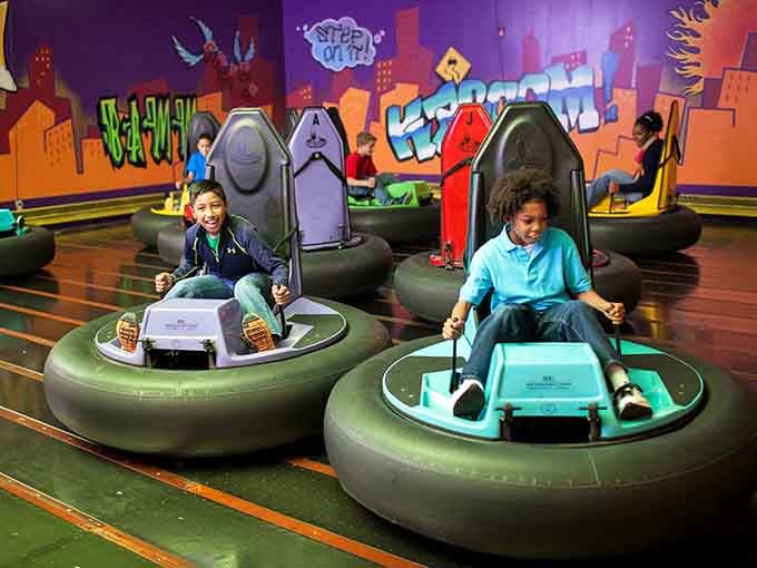 Pure, unfiltered joy on wheels. Bumper cars at Grand Slam deliver the kind of chaos that makes everyone smile.
