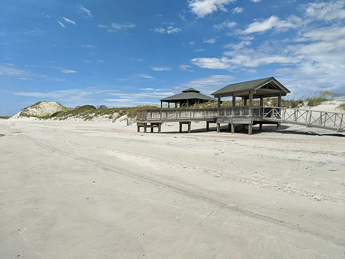 The pavilion on Bear Island: your base camp for a day of doing absolutely nothing except enjoying everything.
