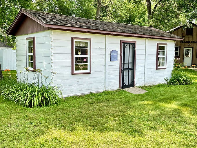 Small, tidy, and quietly important, the physician's office reminds you that good care came in modest packages.