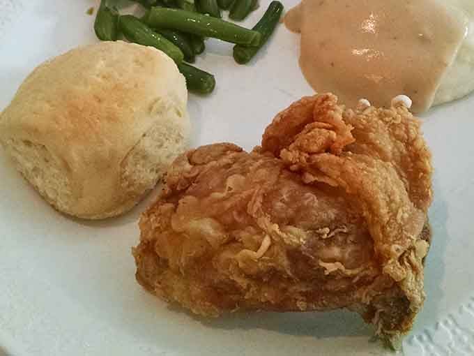 That crust, that color, that juicy interior. This is fried chicken that deserves its own standing ovation.