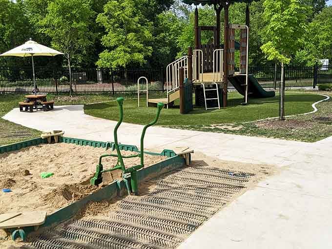 The toddler area where little ones discover that sand, ramps, and imagination make the perfect recipe for joy.