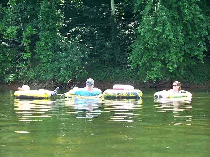 Two kids, two tubes, zero worries. The James River has a way of making that happen every single time.Two kids, two tubes, zero worries. The James River has a way of making that happen every single time.