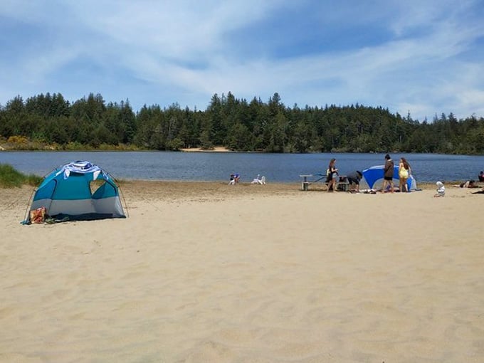 Sandy beach, blue skies, happy families. Honeyman delivers the full summer package without a passport.