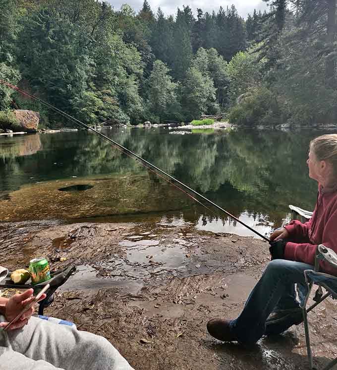Fishing on the Green River, where the water is clear, the company is good, and nobody checks their phone.