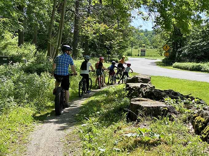 Kids on bikes discovering Kittatinny Valley the best possible way, because some adventures don't need a screen to start.