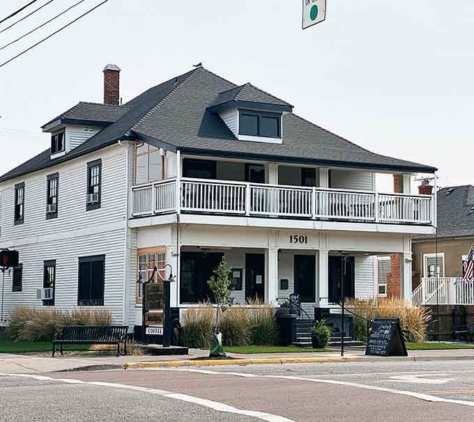 The Landing Hotel and Dining sits like a welcoming old friend on a quiet La Grande corner.