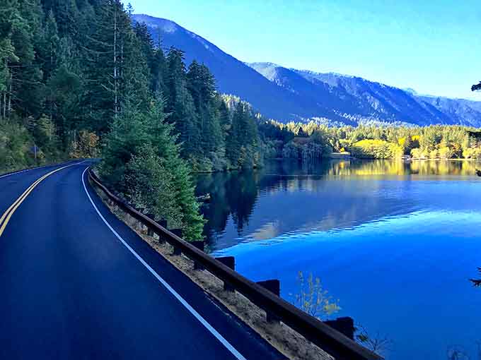 The drive along Highway 101 hugging Lake Crescent is the kind of road that makes you forget you had a destination.
