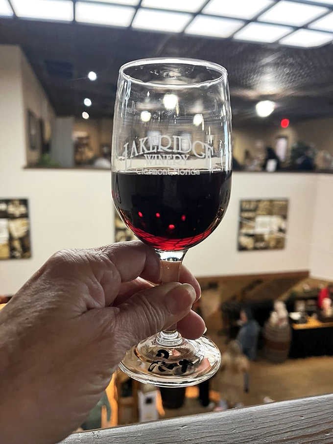 A glass of Lakeridge red held high is basically Florida's answer to the Eiffel Tower, only better.