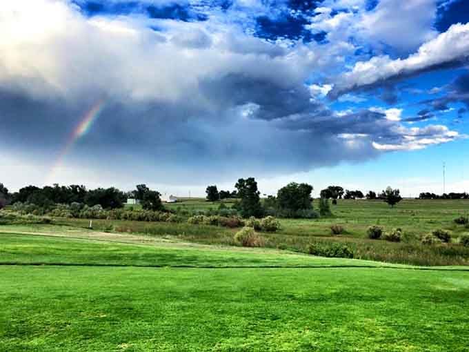 Spreading Antlers Golf Course serves up rainbows with your back nine. Not bad for a Tuesday.