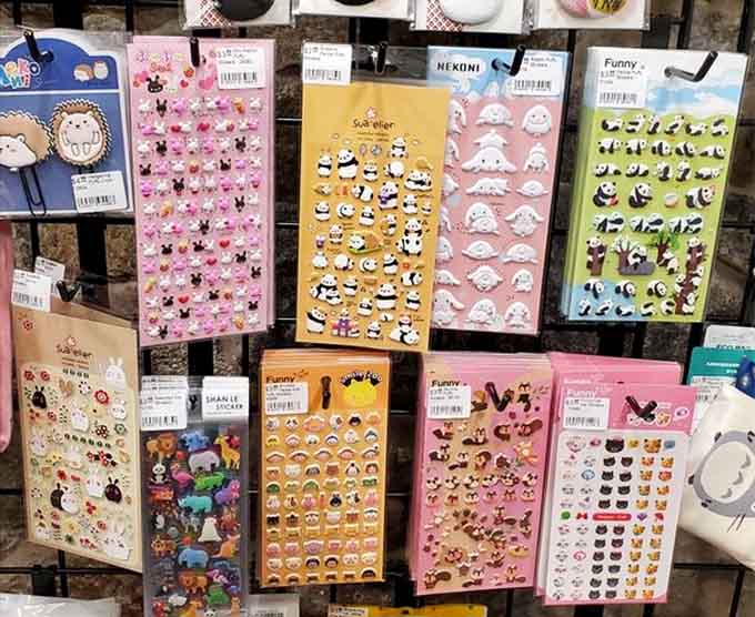 A wall of puffy stickers so cheerful, your inner eight-year-old just grabbed your wallet.