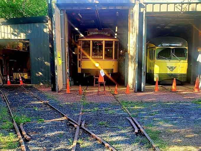Behind these barn doors lives a collection of restored streetcars that would make any history lover's heart skip a beat.