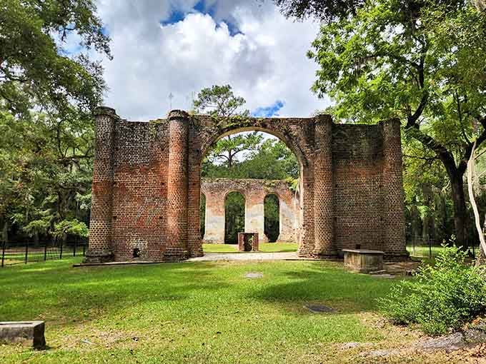 That grand arched entrance has been framing the South Carolina sky for centuries, and it's still absolutely nailing the job.