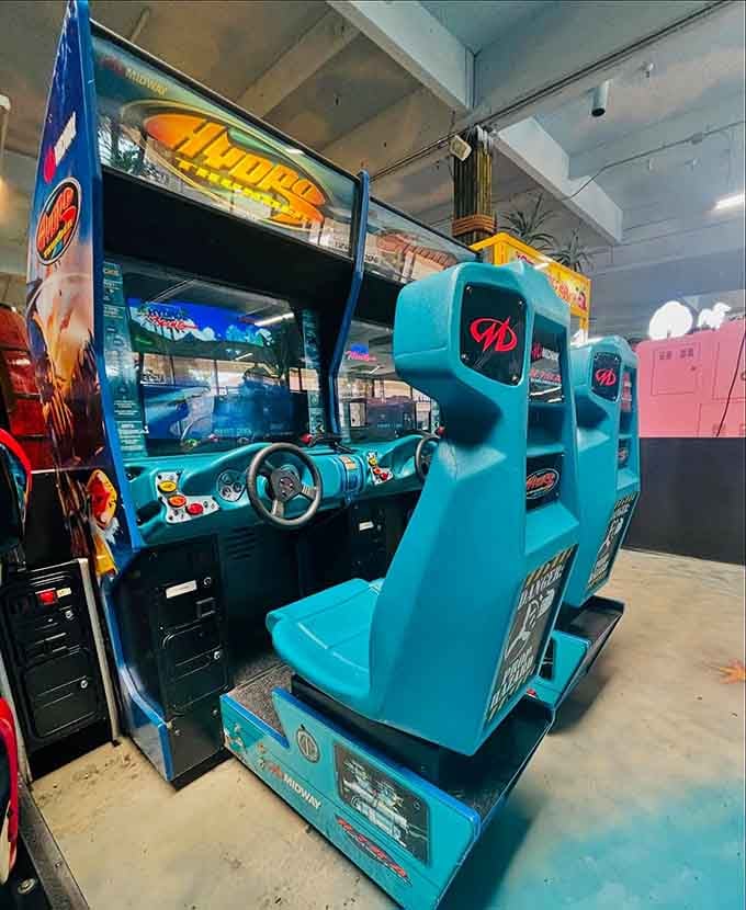 Hydro Thunder in a Phoenix jungle. Old-school arcade racing never looked this gloriously out of place.