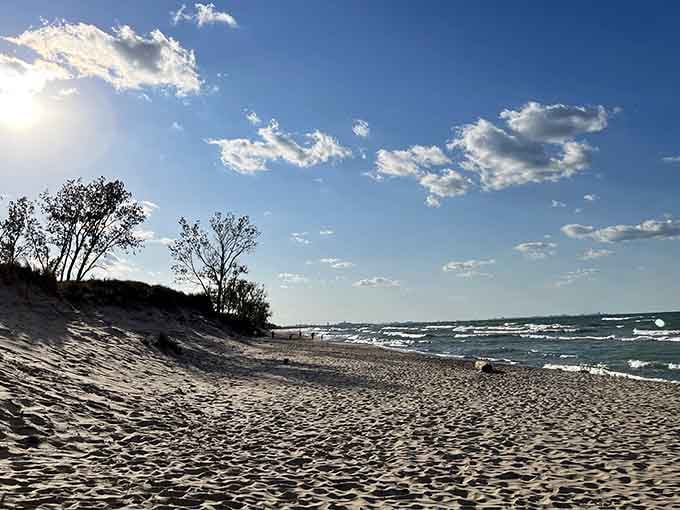 West Beach delivers sand, surf, and sky so gorgeous you'll briefly forget you're still in Indiana.