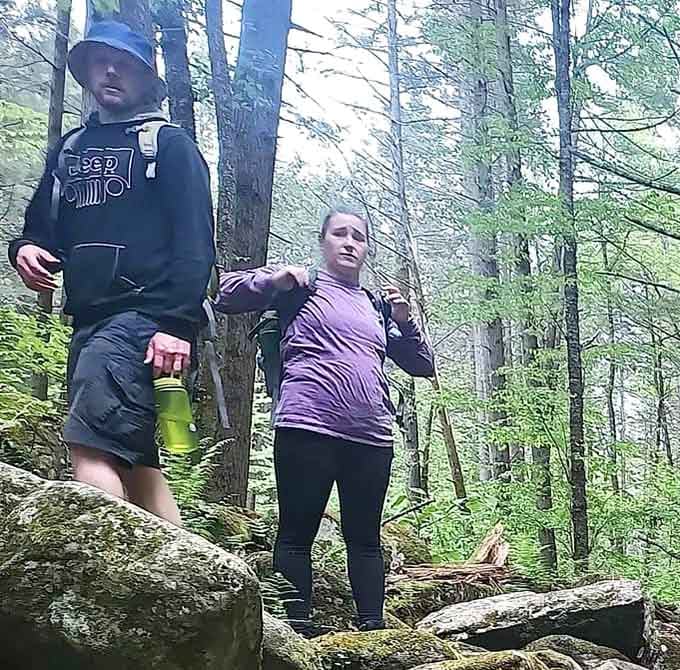 Two hikers discovering that the best therapy sessions happen outdoors and cost absolutely nothing.