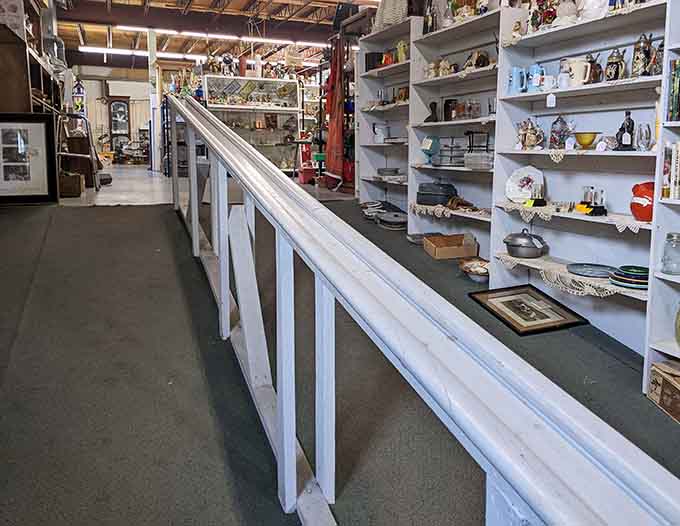 Clean, wide aisles mean you can actually navigate without knocking over someone's carefully curated collection of vintage treasures.