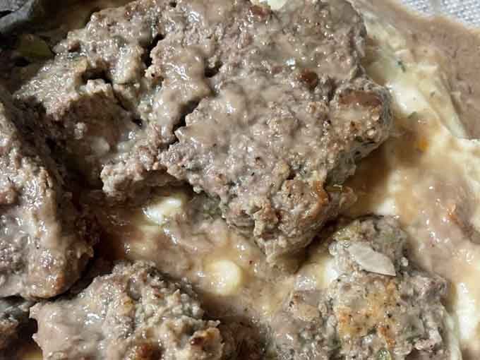 This open-faced meatloaf with mashed potatoes and gravy is the kind of dish that makes you question every lunch decision you've ever made.