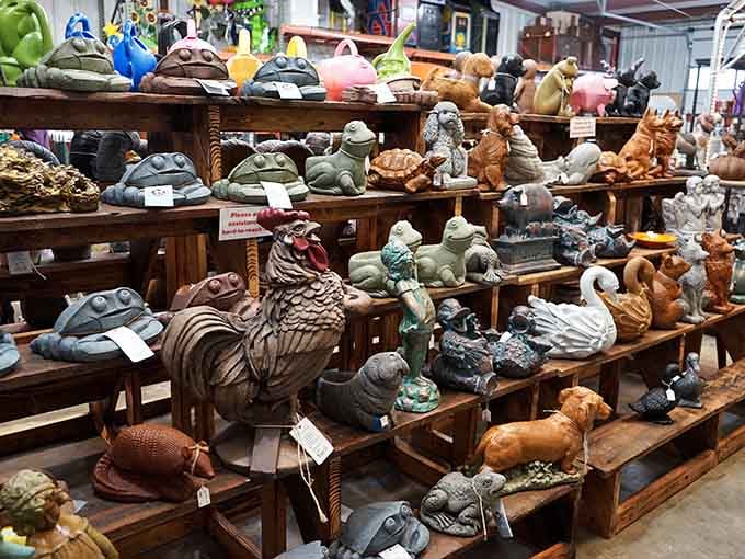 An entire menagerie of garden creatures waiting to add personality to your outdoor space, no feeding required.