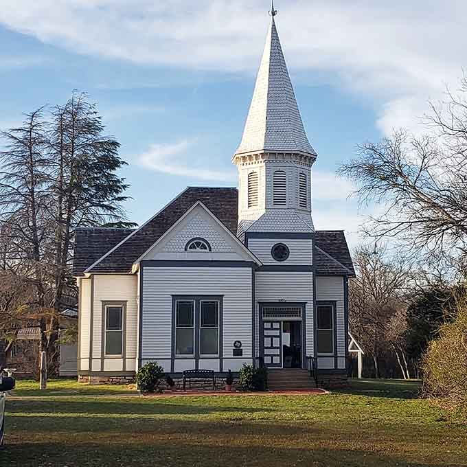 This charming white chapel with its pointed steeple reminds you that Stephenville's history is worth preserving and visiting.