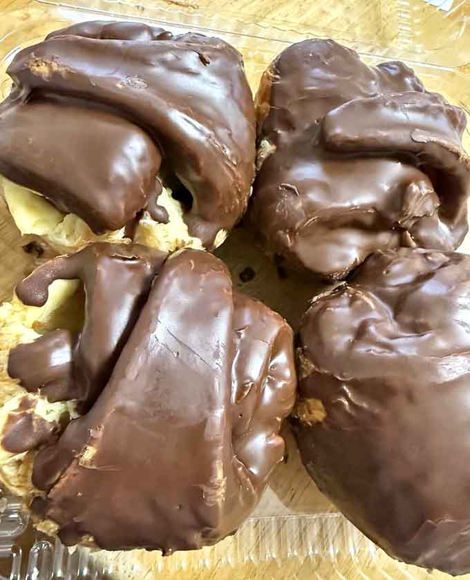 Chocolate-drenched croissant bombs that look like they mean business. Resistance is not just futile, it's completely unreasonable.