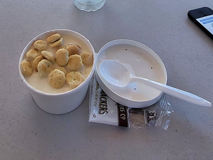Creamy, steaming chowder crowned with oyster crackers is proof that simple pleasures are almost always the best ones.