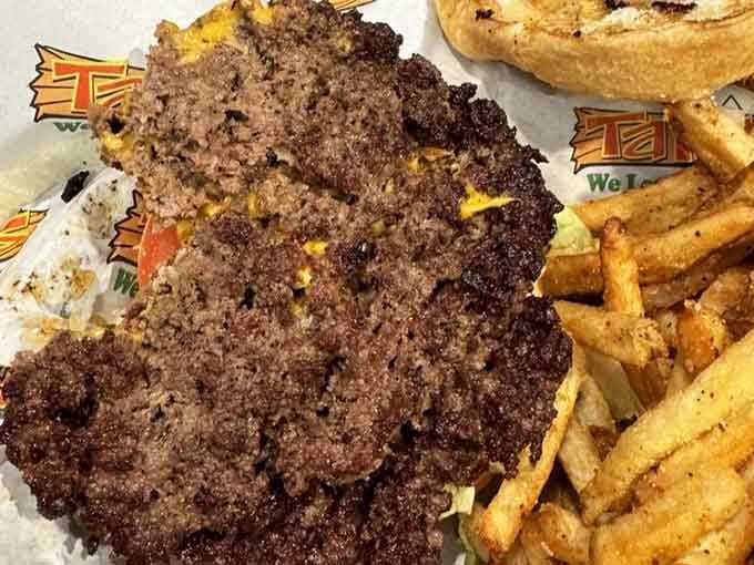 Grass-fed, grass-finished beef seared to perfection. This patty means serious business, and it knows it.