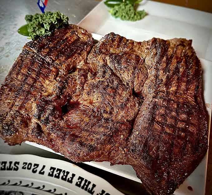 Four and a half pounds of beef, seared to perfection, sitting there daring you.