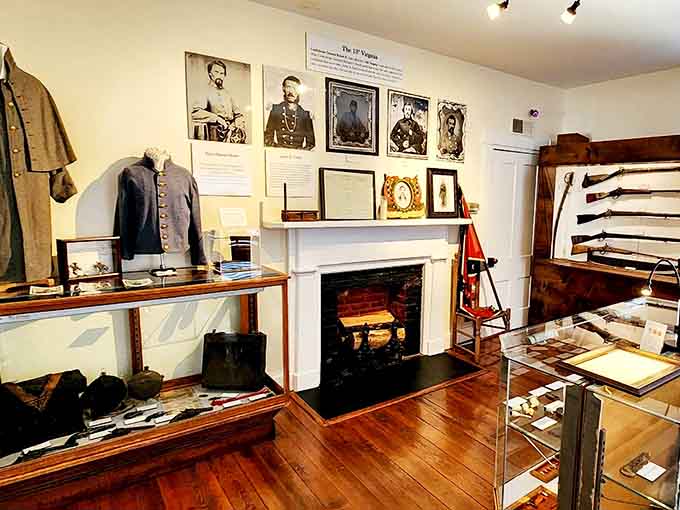 Uniforms, rifles, and portraits staring back at you. These walls remember every single name.