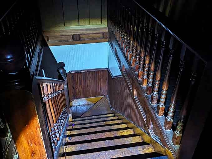 These stairs have seen more midnight investigations than your average fitness tracker has counted steps.