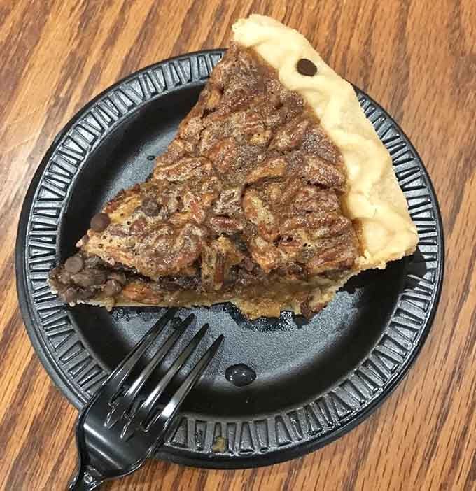 Pecan chocolate chip pie so generously loaded, it makes every other dessert feel a little underdressed.