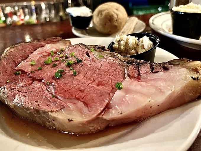 That prime rib could make a vegetarian reconsider their life choices, perfectly cooked and gloriously marbled throughout.