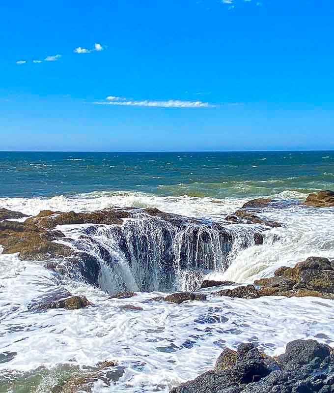 Mother Nature's drain plug in action, proving she's got a flair for the theatrical.