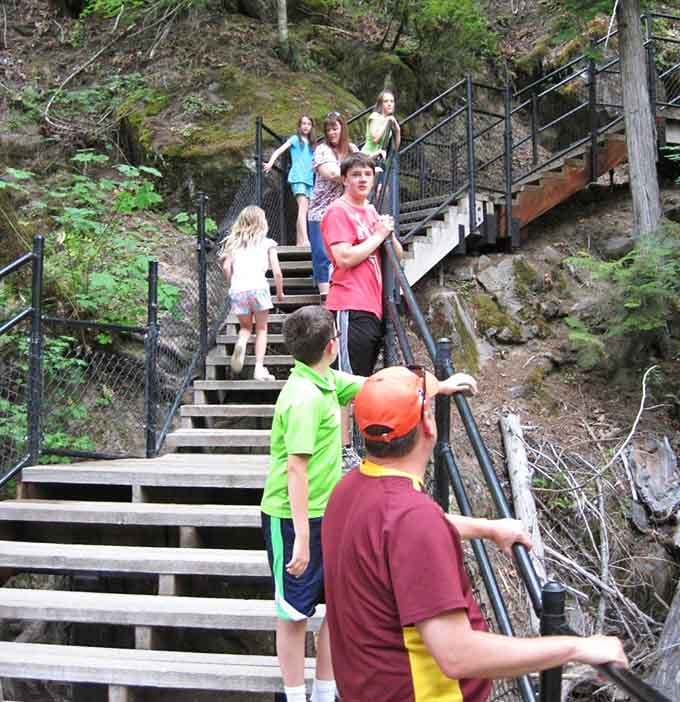 The stairs might make you huff a bit, but every step brings you closer to waterfall glory.