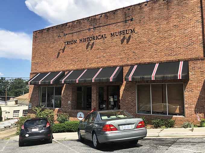 The Tryon Historical Museum sits quietly on the block, holding every story this town has ever told.