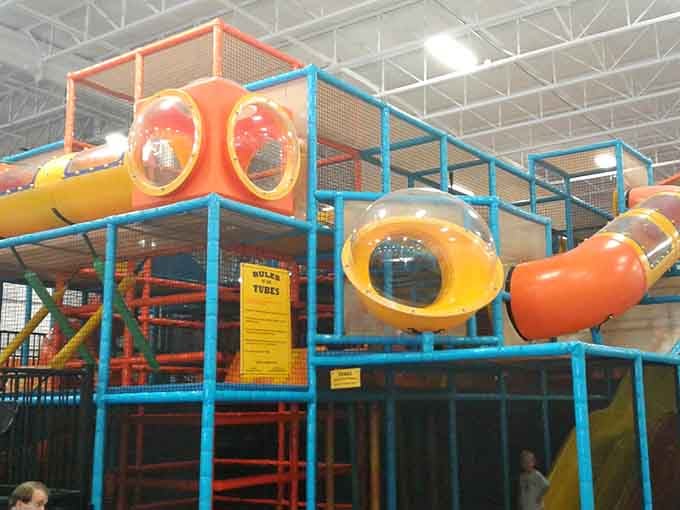 Those colorful tubes aren't for plumbing; they're your ticket to crawling through a maze like a happy hamster.