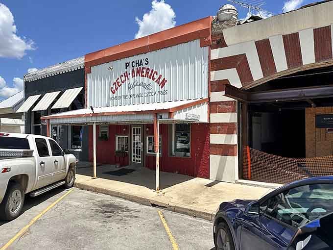 Czech-American Restaurant's bold stripes announce serious comfort food ahead, no passport required for this culinary journey.