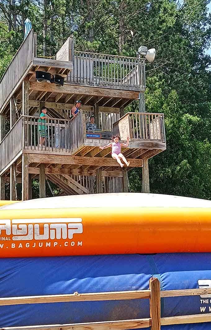 That moment when you realize jumping off a tower seemed like a much better idea from ground level.