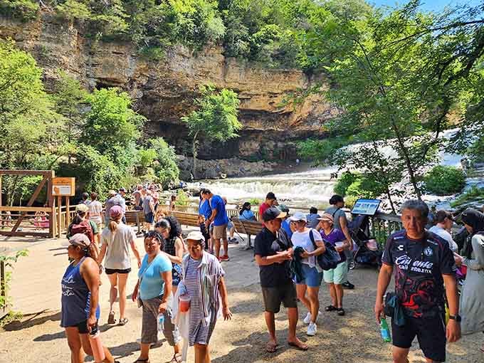 When a waterfall draws this kind of crowd, you know it's earned every single visitor making the trek down into the gorge.
