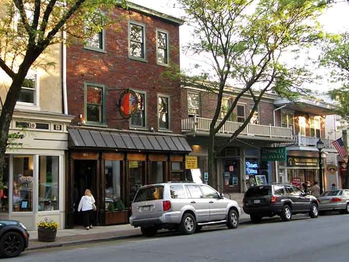 Kennett Square's tree-lined street has that unhurried, late-afternoon energy that makes you want to cancel all your plans immediately.