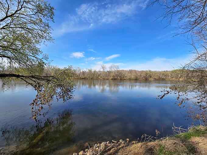 Early spring at Powhatan State Park, where the James River holds the sky's reflection like a precious gift.