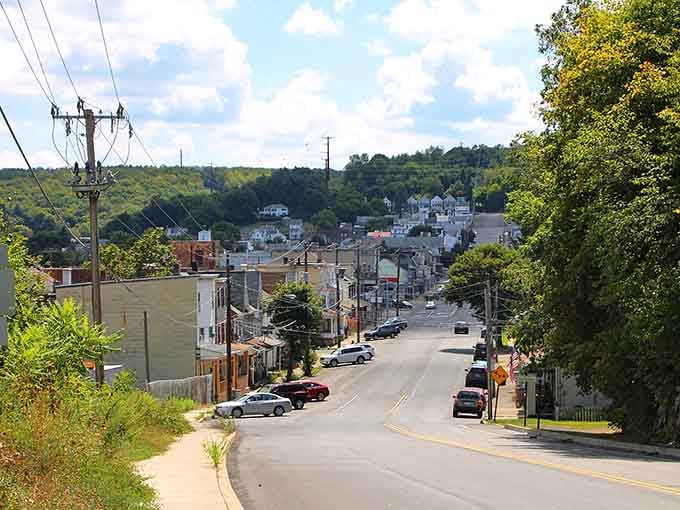 Shamokin's hillside streets tumble downward like a conversation that keeps going, full of character at every turn.