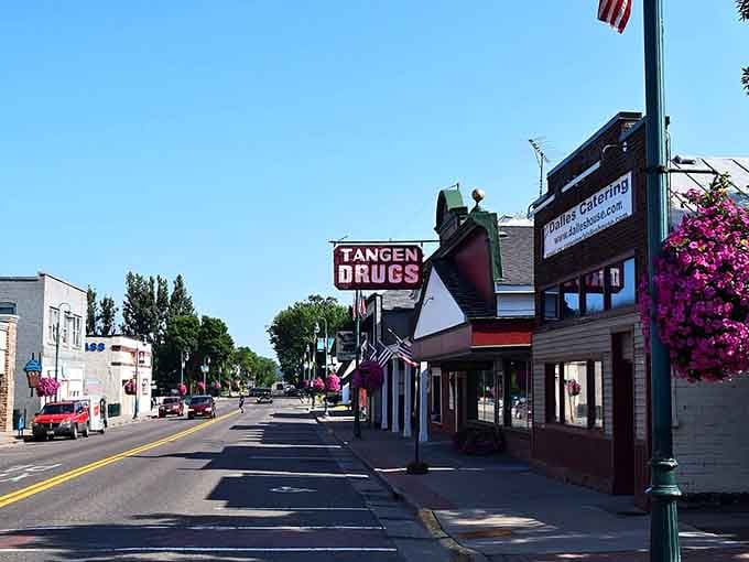Tangen Drugs and hanging baskets of hot-pink petunias make St. Croix Falls look like a Norman Rockwell painting with better parking.