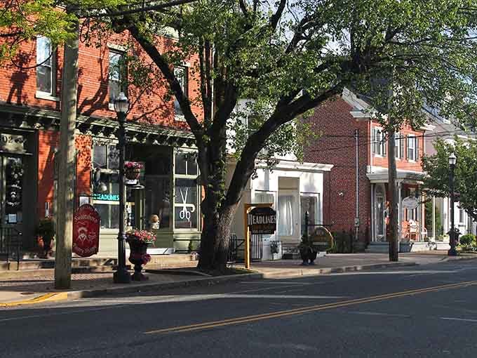 Swedesboro's sun-drenched brick storefronts glow like a postcard from a simpler, friendlier version of New Jersey.