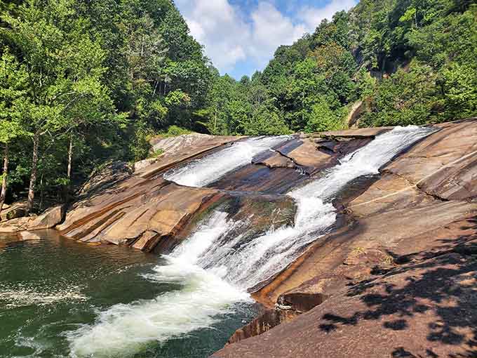 Water rushing over ancient copper-colored rock at Tallulah Gorge is Georgia's version of a standing ovation from Mother Nature.