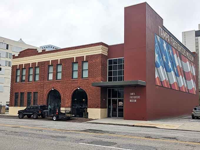 That red brick firehouse has seen a century of alarms, and every wall inside remembers each one.