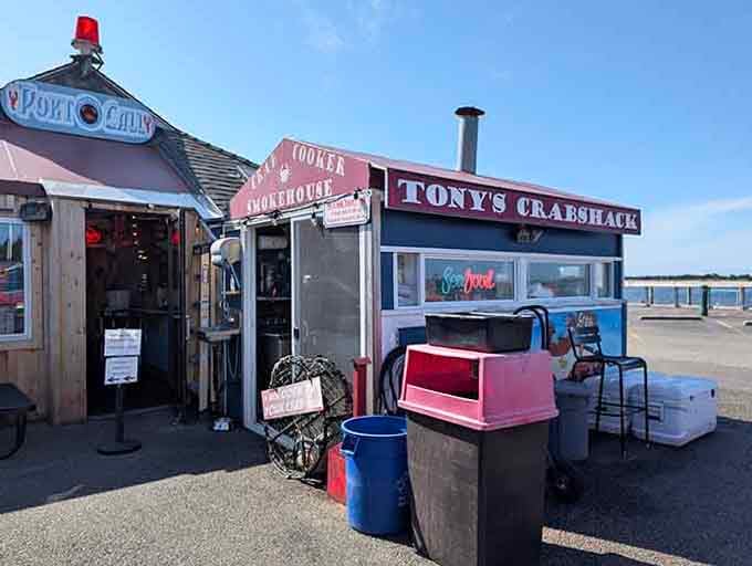 Crab rings, a smokehouse, and a cooker shack, Tony's has everything except a reason to leave.