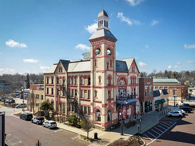 That striking clock tower rises above Woodstock like a beacon reminding everyone that some things never go out of style.