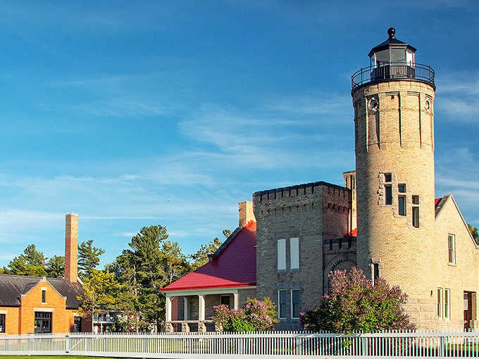 That Old Mackinac Point Lighthouse isn't just pretty, it's the kind of sturdy, sun-warmed landmark that makes history feel genuinely worth celebrating.
